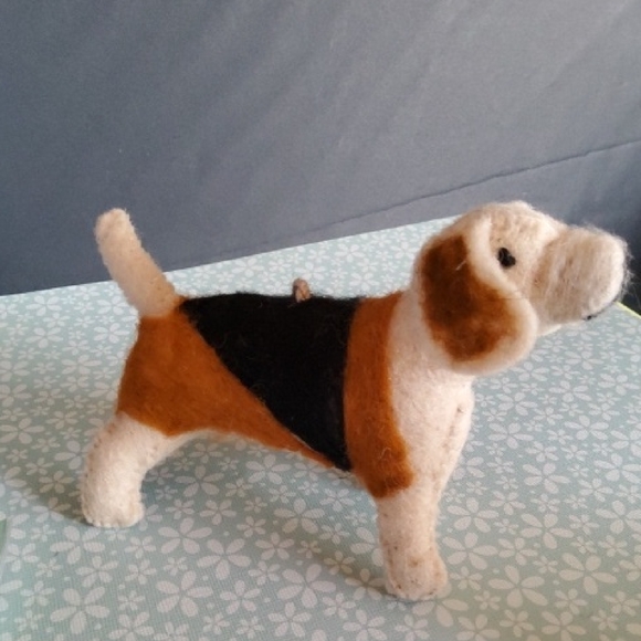 Vintage handmade needle felted beagle | Accents | Handcrafted Felt Dog ...